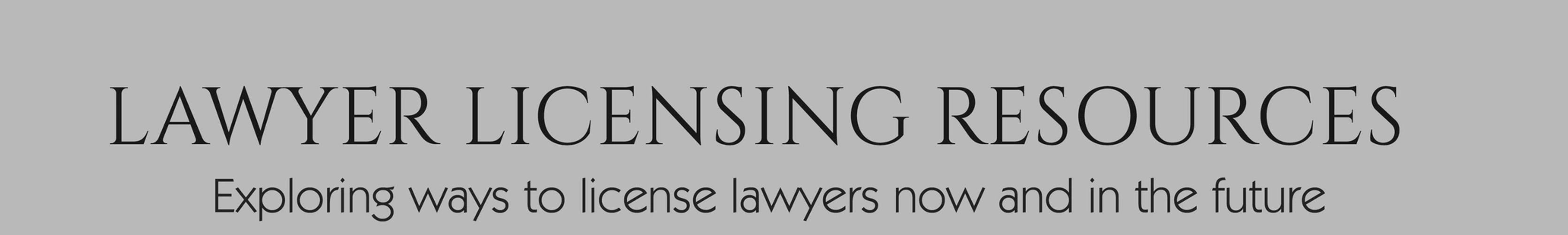 Lawyer Licensing Research